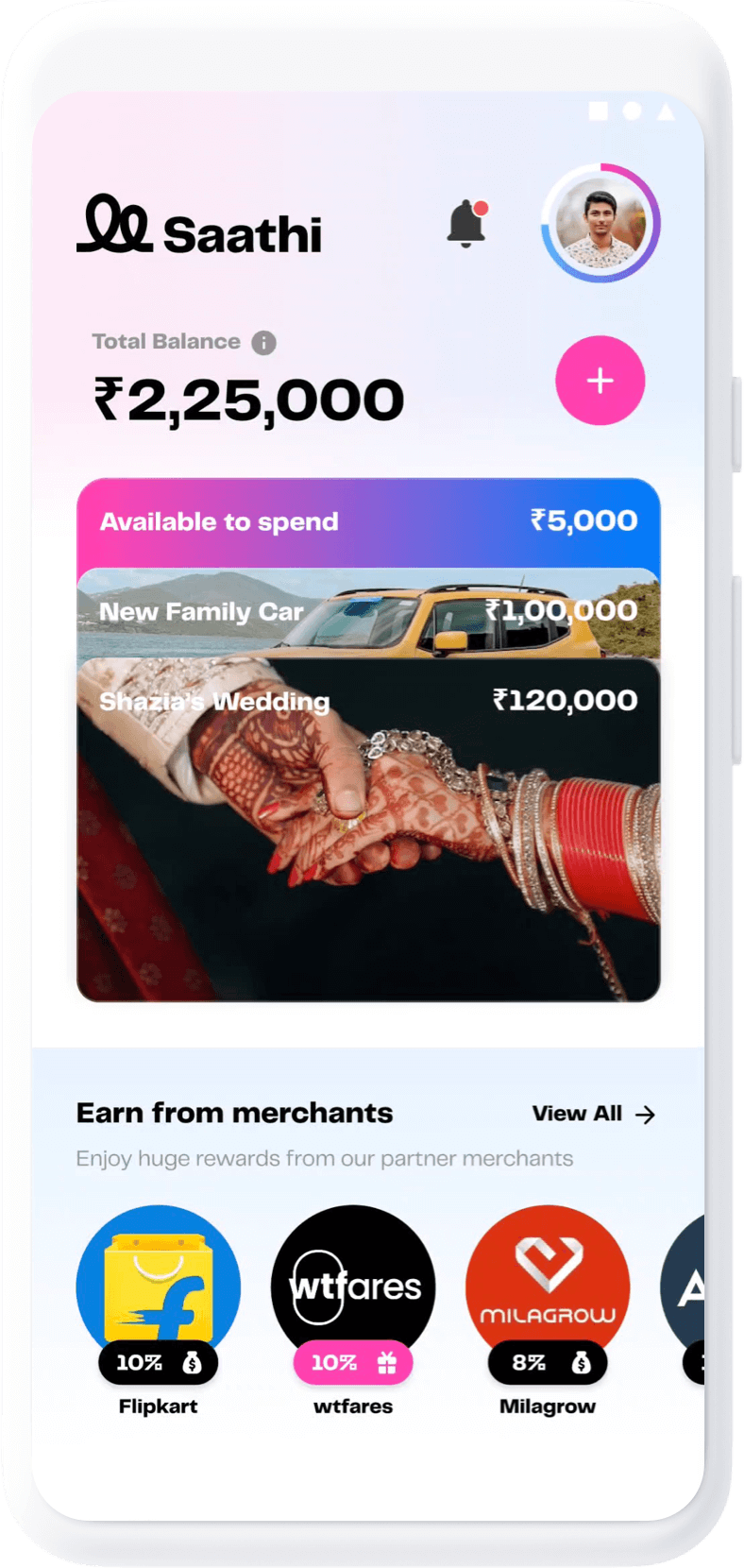 Saathi - Get rewarded when you save for your goals